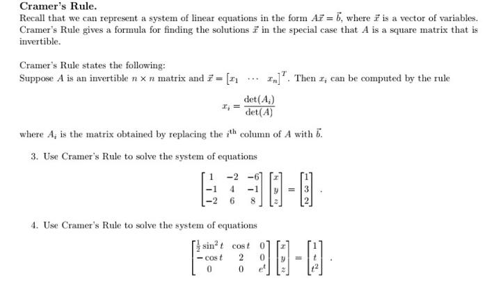 Solved A formula for the inverse. In this section we'll see | Chegg.com