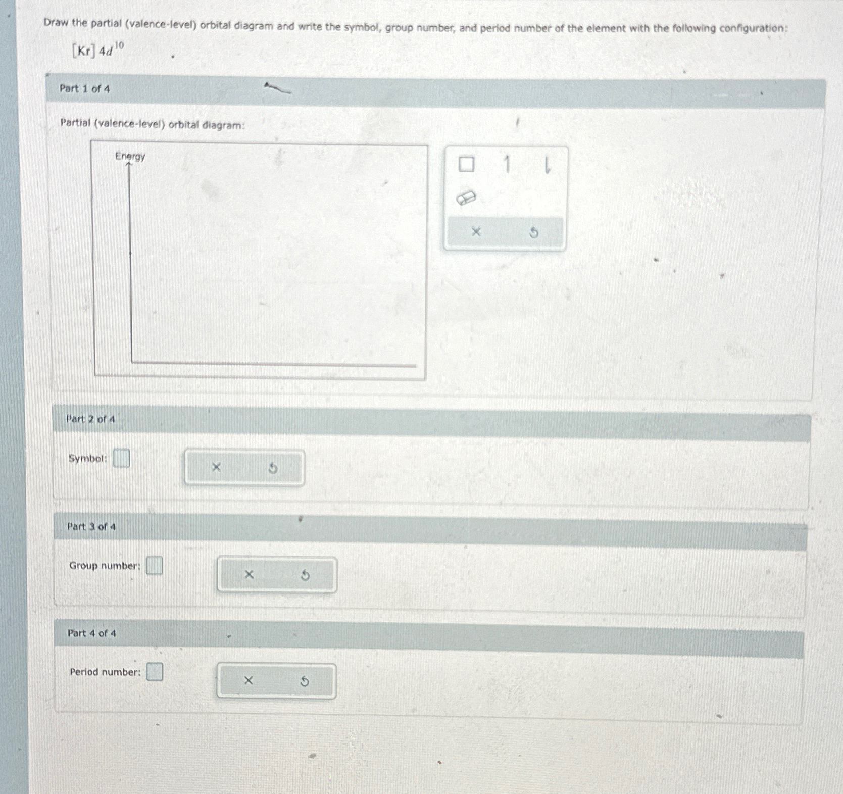 Solved Draw the partial (valence-level) ﻿orbital diagram and | Chegg.com