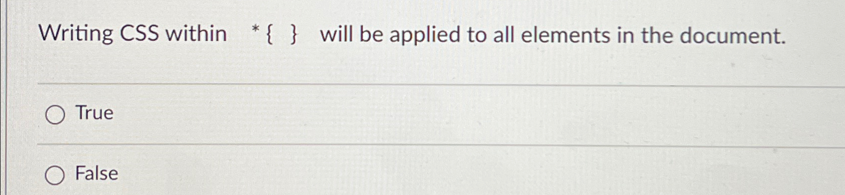 Solved Writing CSS within ?**{} ﻿will be applied to all | Chegg.com