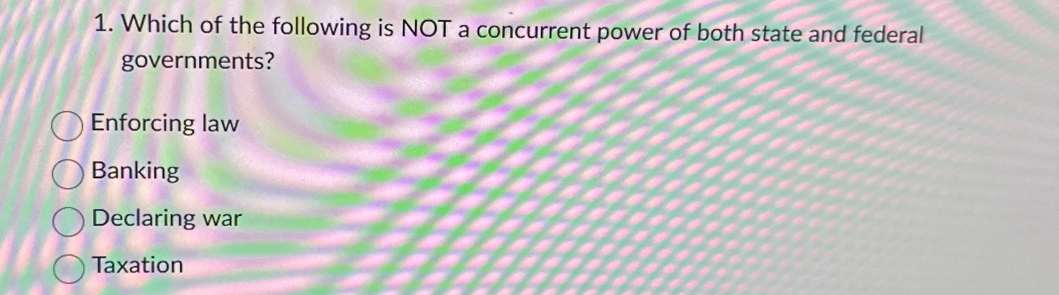 Solved Which of the following is NOT a concurrent power of | Chegg.com
