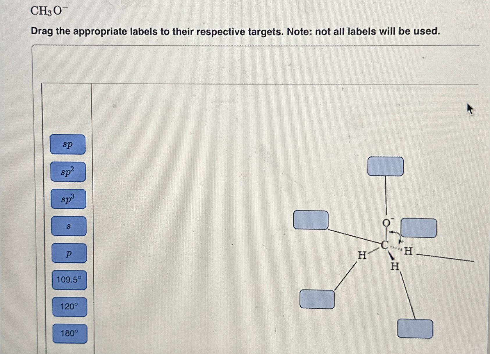 Solved CH3O-Drag the appropriate labels to their respective | Chegg.com