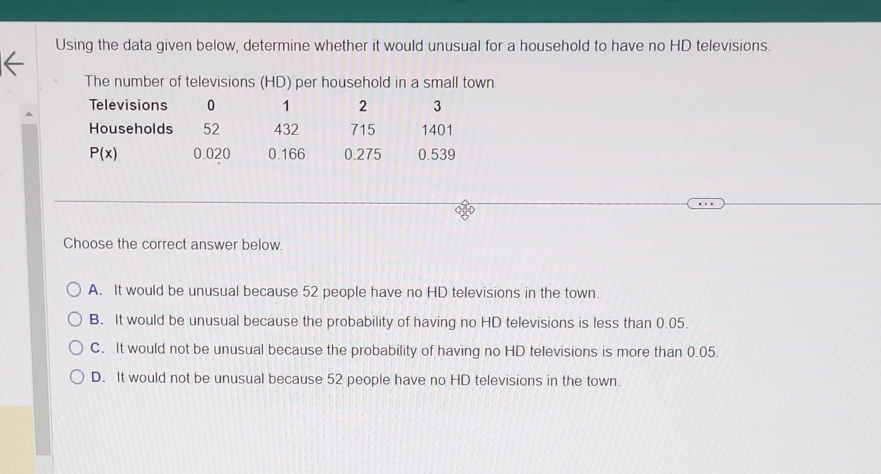 Solved Using the data given below, determine whether it | Chegg.com