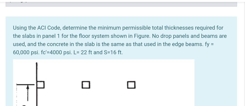 Solved Using the ACI Code, determine the minimum permissible | Chegg.com