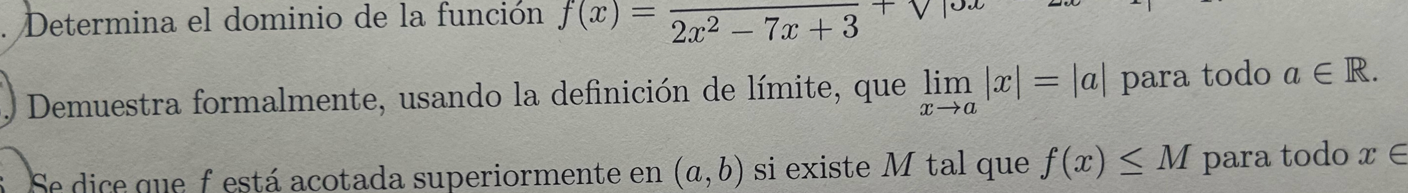 Solved Demuestra formalmente, usando la definición de | Chegg.com
