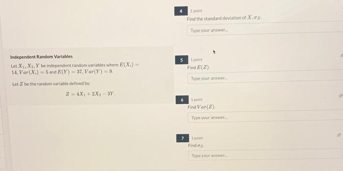 Solved Independent Random Variables Let X1,X2,Y be | Chegg.com