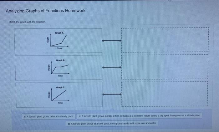 Solved Analyzing Graphs of Functions Homework Mach the graph | Chegg.com