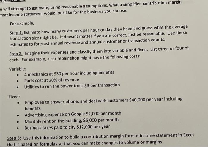 u will attempt to estimate, using reasonable | Chegg.com