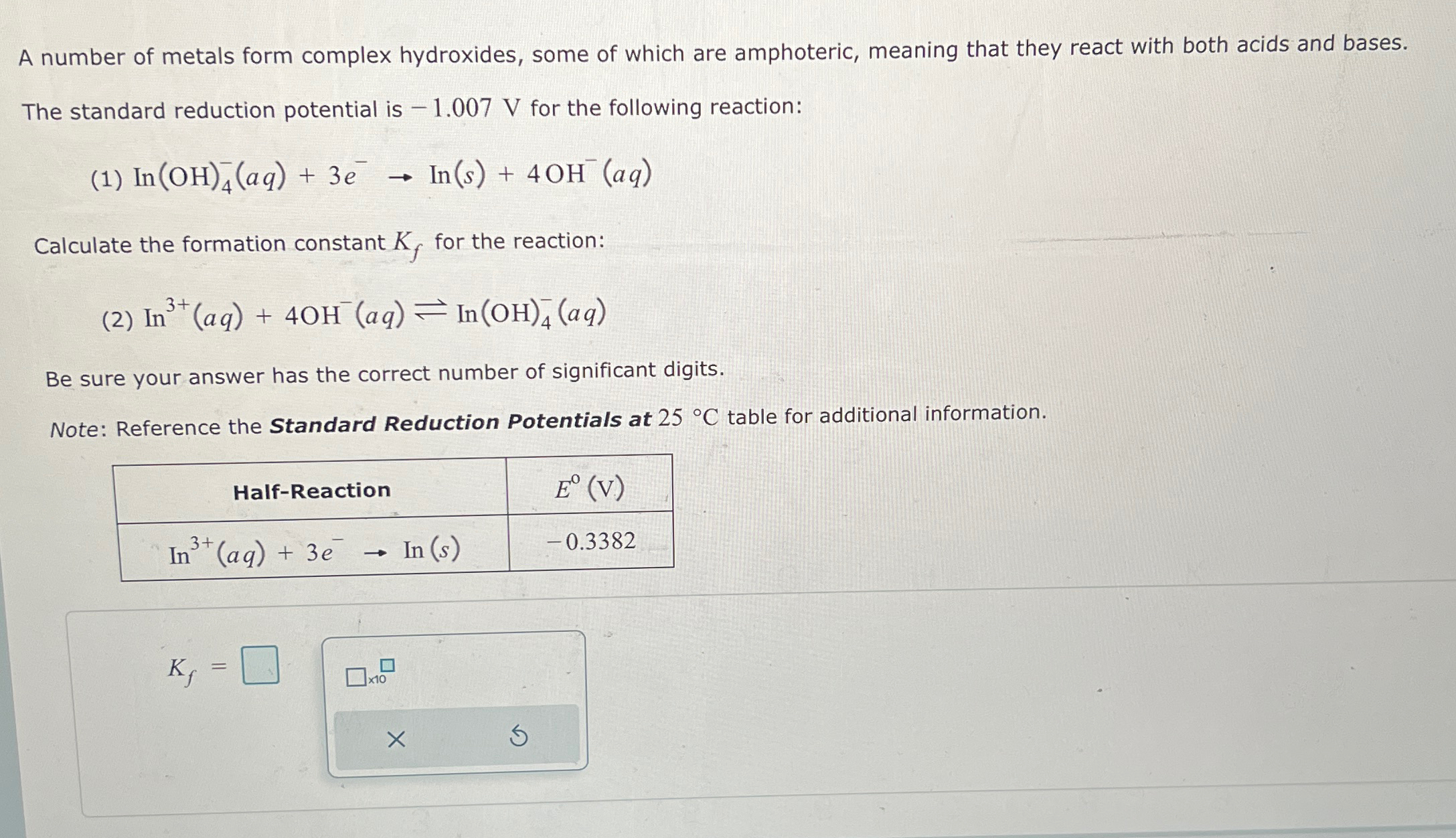 Solved A number of metals form complex hydroxides, some of | Chegg.com
