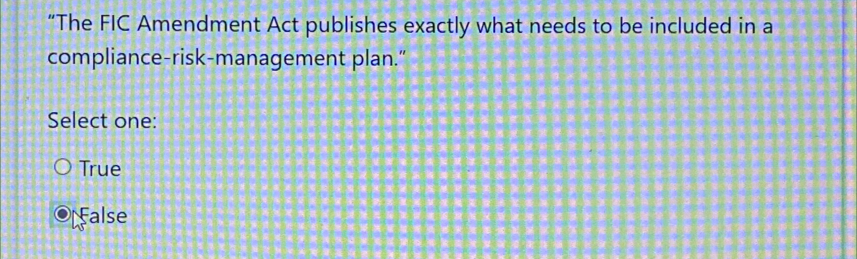 Solved "The FIC Amendment Act publishes exactly what needs | Chegg.com