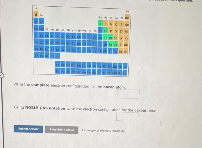 Solved Write the complete electron configuration for the | Chegg.com