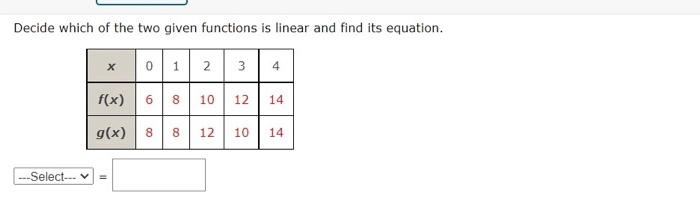 Solved Decide which of the two given functions is linear and | Chegg.com