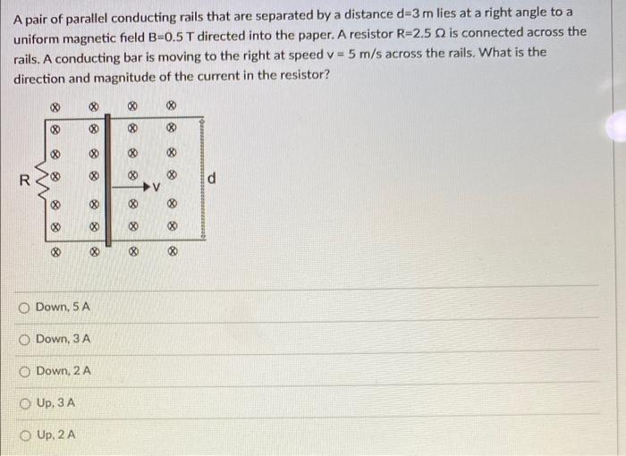 Solved A pair of parallel conducting rails that are | Chegg.com