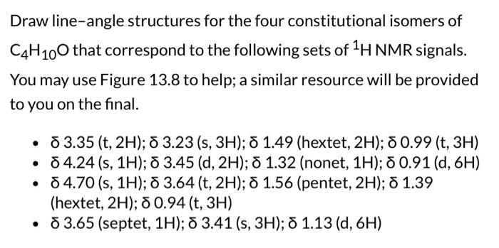 Draw line-angle structures for the four | Chegg.com