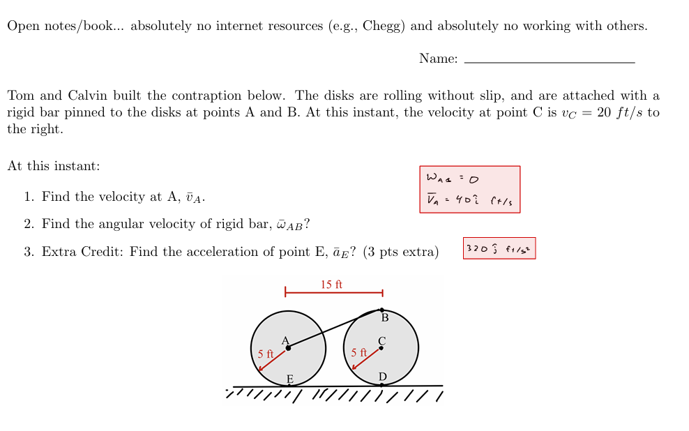 Solved Tom and Calvin built the contraption below. The disks | Chegg.com