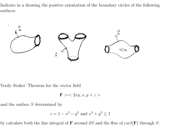 Solved Indicate in a drawing the positive orientation of the | Chegg.com