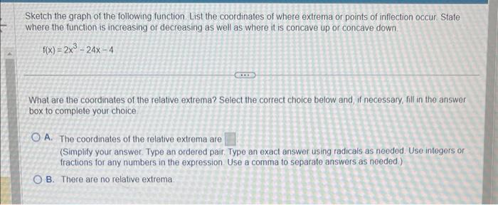 Solved Sketch the graph of the following function. List the | Chegg.com