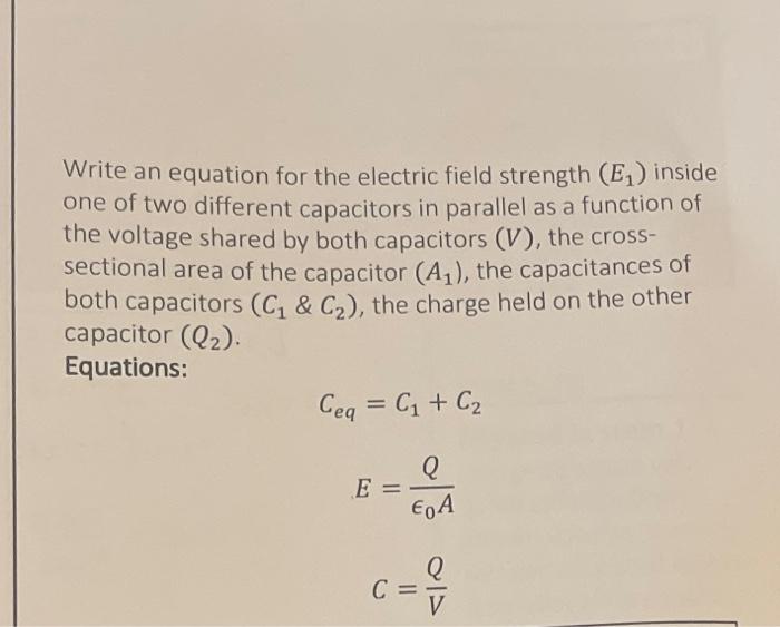 Electric Field Strength Equation Physics Tutorial: Electric Field