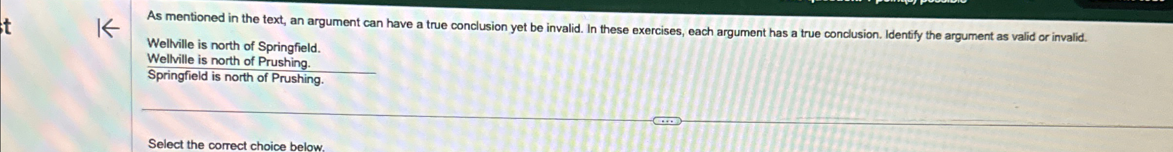 Solved As mentioned in the text, an argument can have a true | Chegg.com