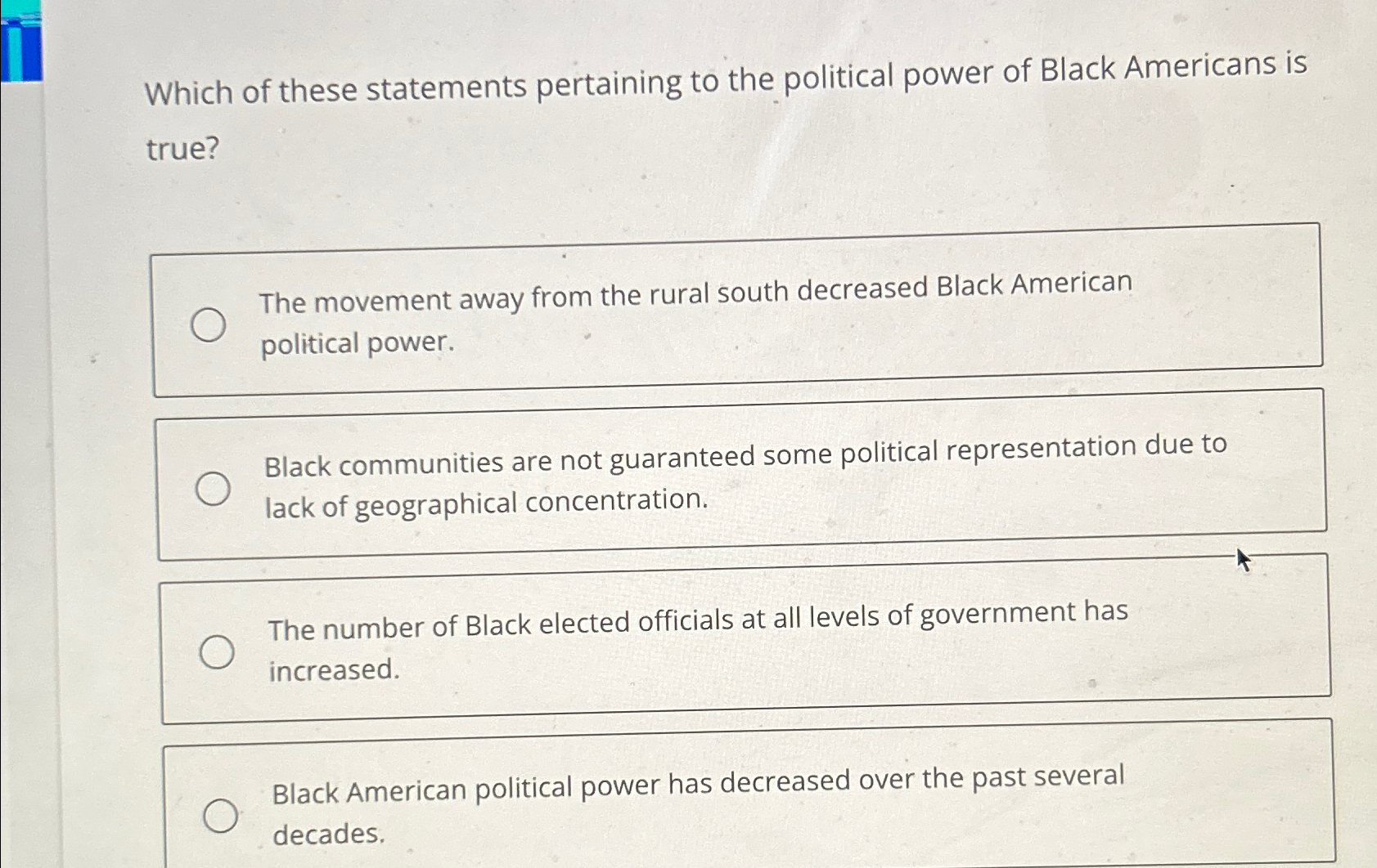 Solved Which of these statements pertaining to the political | Chegg.com