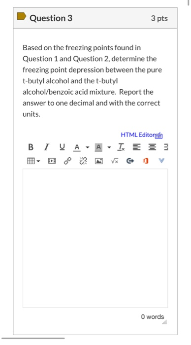 Using the graph above, determine the freezing point | Chegg.com