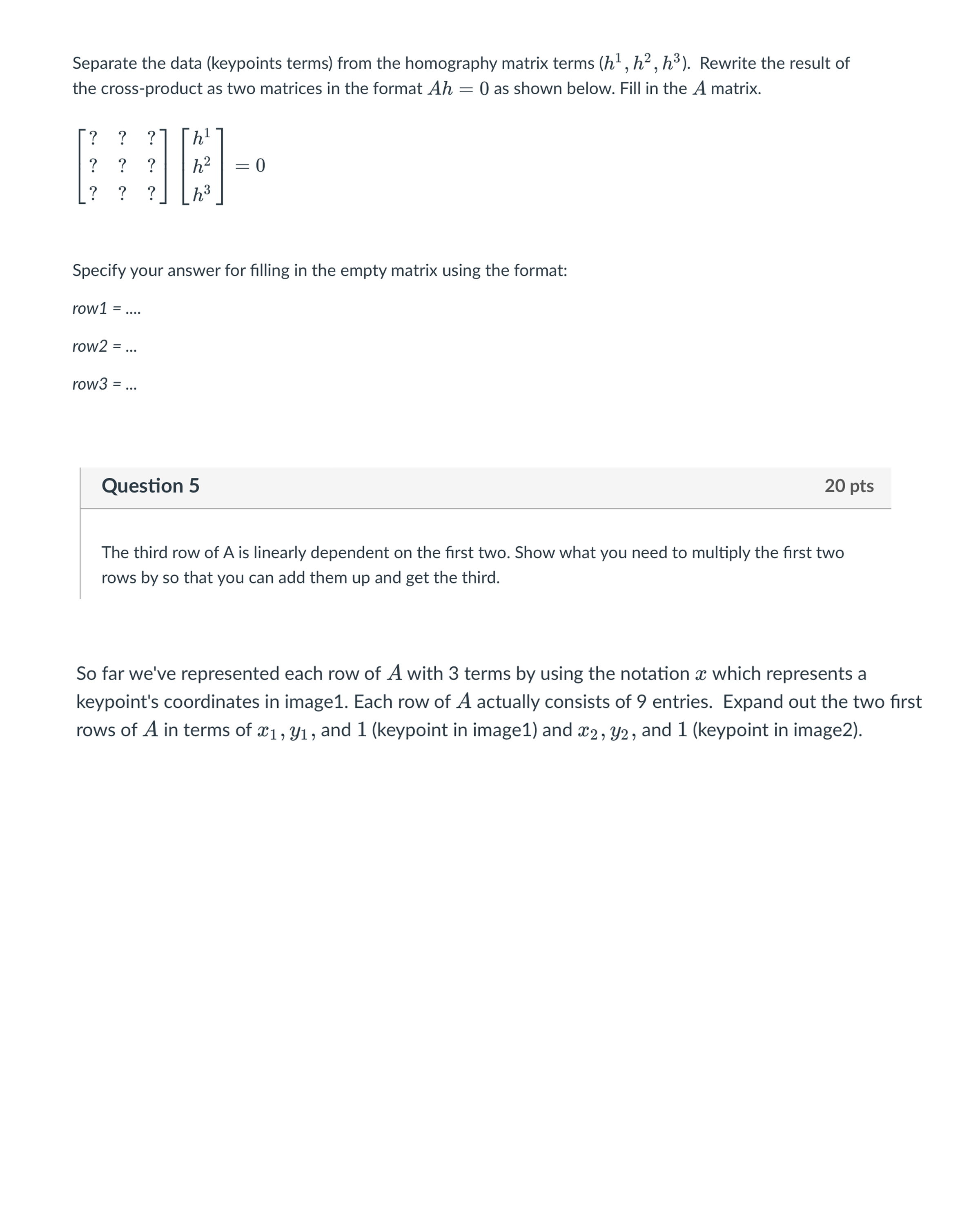 Solved Separate the data (keypoints terms) ﻿from the | Chegg.com