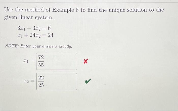 Solved Use the method of Example 8 to find the unique | Chegg.com