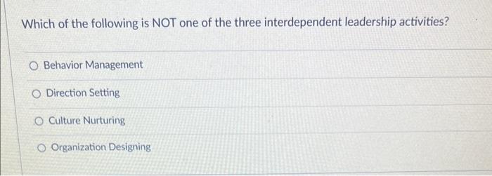 Solved Which of the following is NOT one of the three | Chegg.com