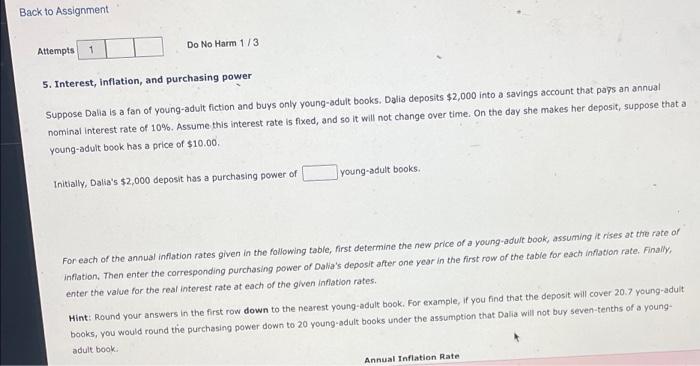 Solved 5. Interest, inflation, and purchasing power Suppose | Chegg.com