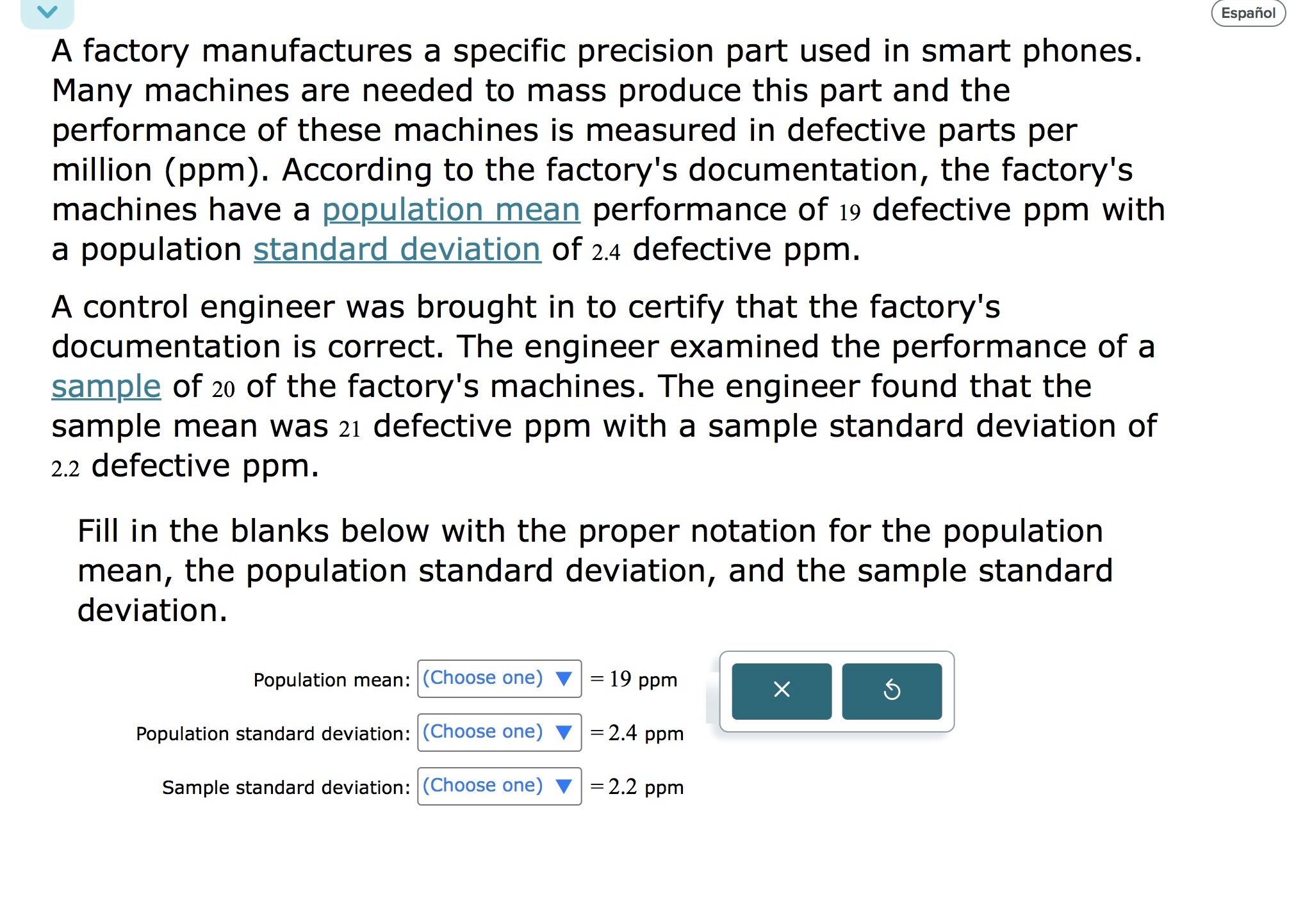Solved Where the answreEspañolA factory manufactures a | Chegg.com