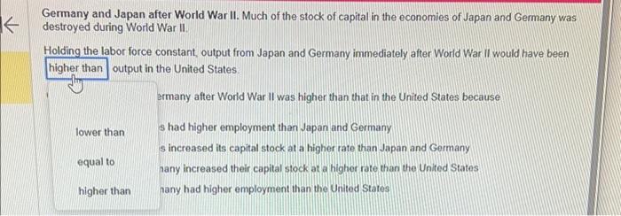 Solved Germany and Japan after World War II. Much of the | Chegg.com