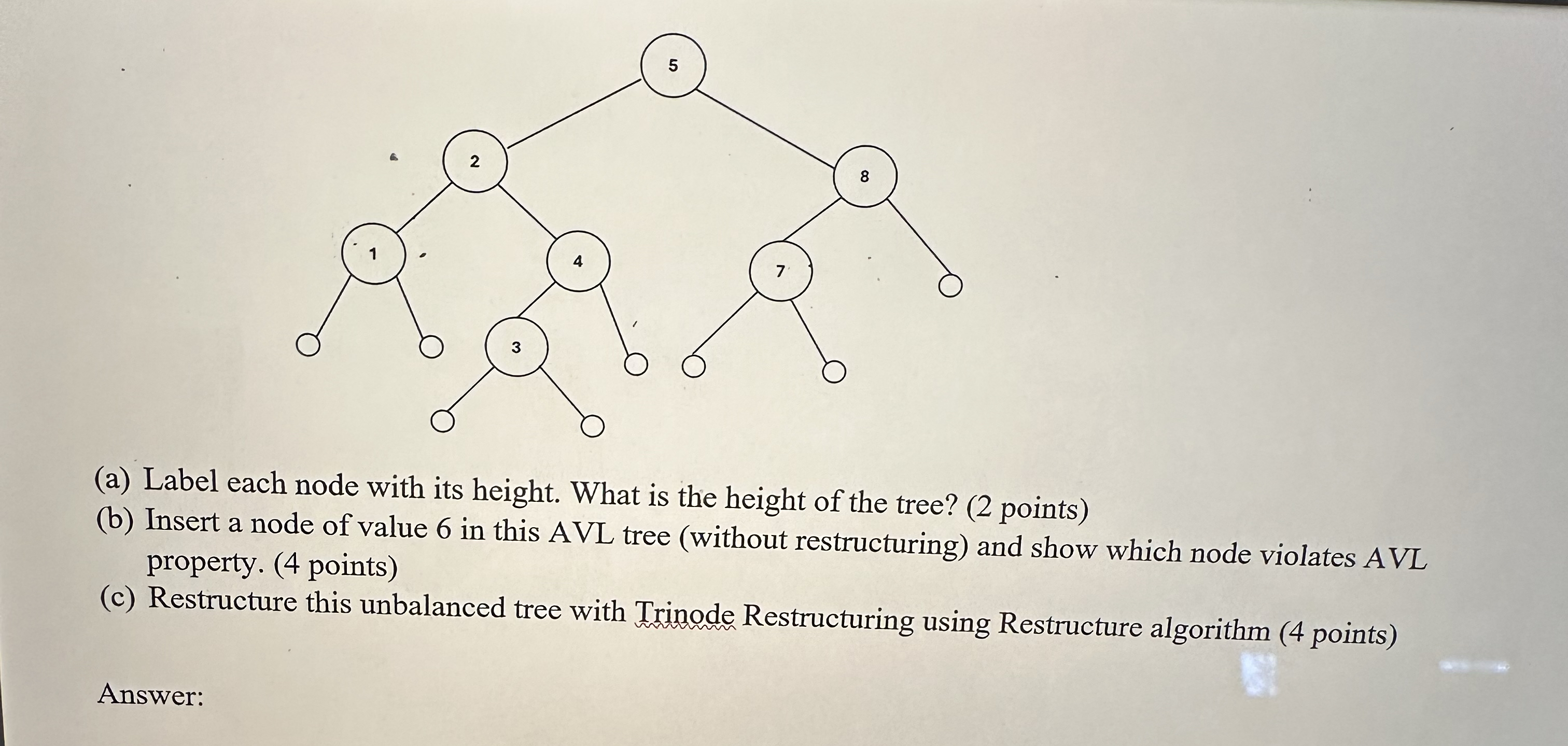 Solved (a) Label each node with its height. What is the | Chegg.com Solved (a) Label each node with its height. What is the | Chegg.com