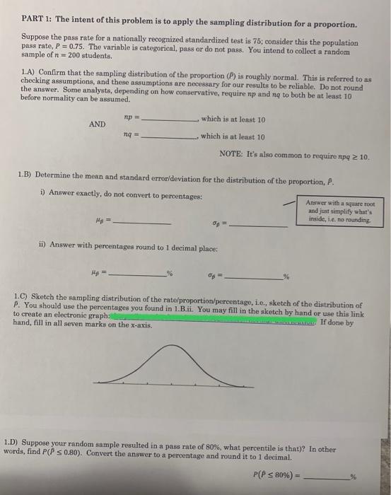 Solved PART 1: The intent of this problem is to apply the | Chegg.com