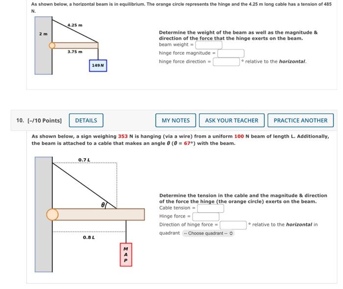 Solved Determine the weight of the beam as well as the | Chegg.com
