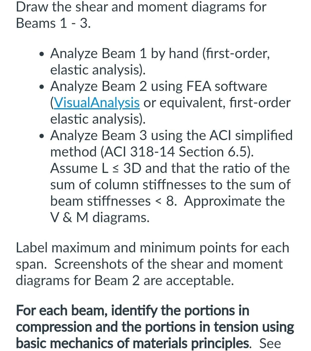 Solved B (1) (2) (3) Beam 3 is integral with all columns and | Chegg.com