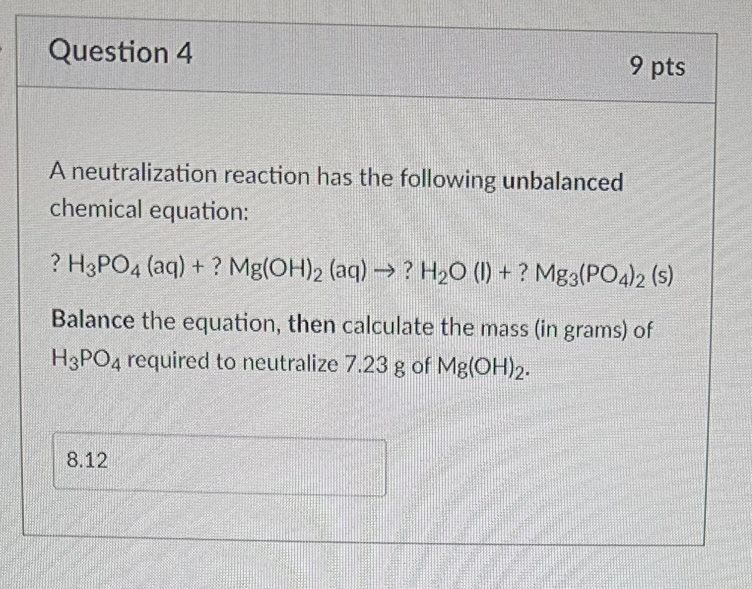 Solved Question 49 ptsA neutralization reaction has the | Chegg.com Solved Question 49 ptsA neutralization reaction has the | Chegg.com