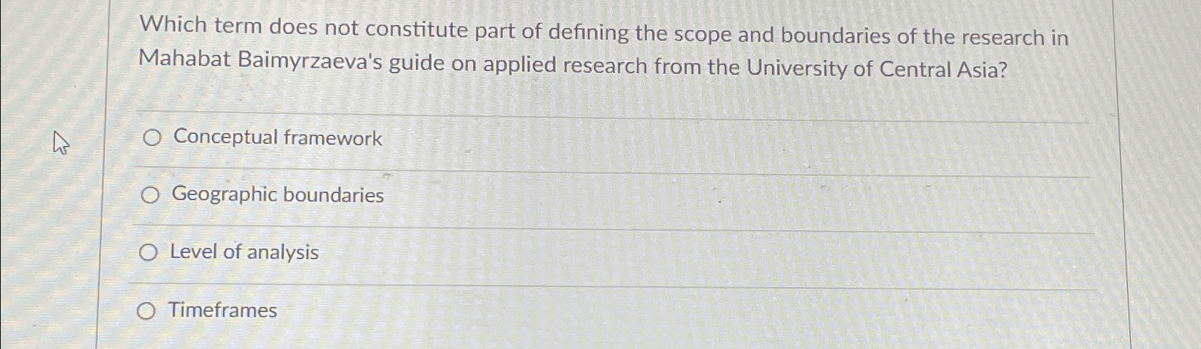 Solved Which term does not constitute part of defining the | Chegg.com