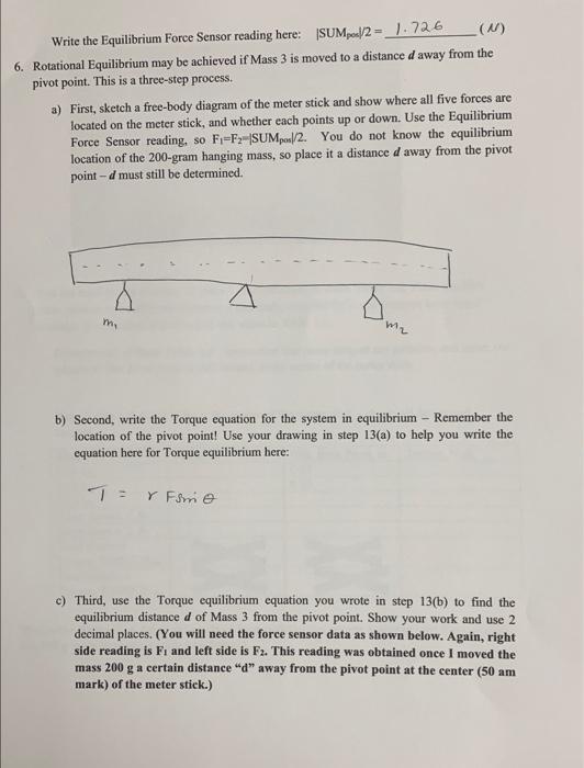 Solved Experiment: Part 1: Torque about a Pivot Point (at | Chegg.com