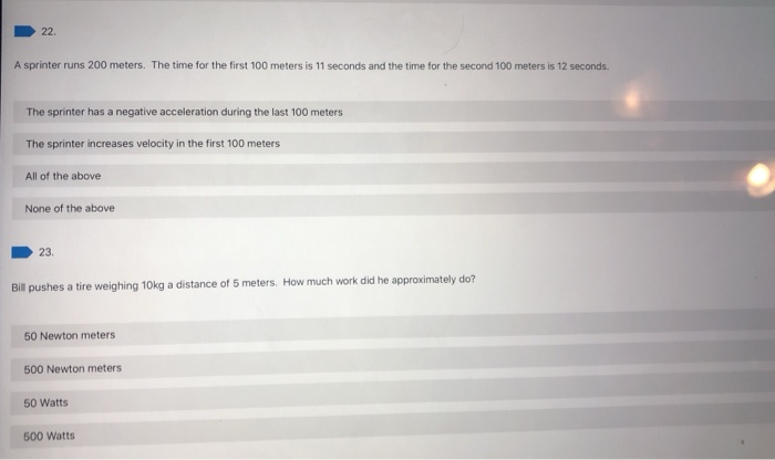 Solved A sprinter runs 200 meters. The time for the first | Chegg.com