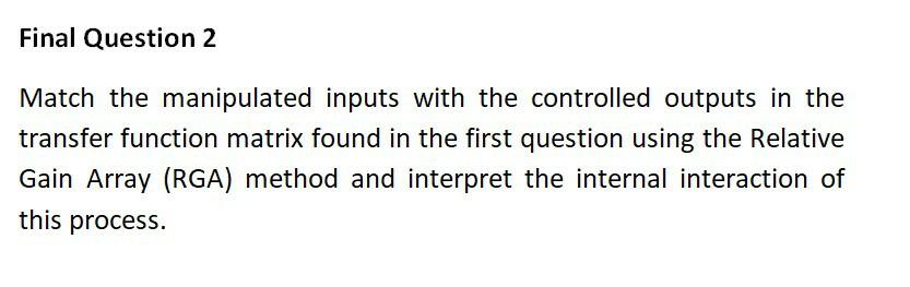 Final Question 1 Process response curve method is | Chegg.com
