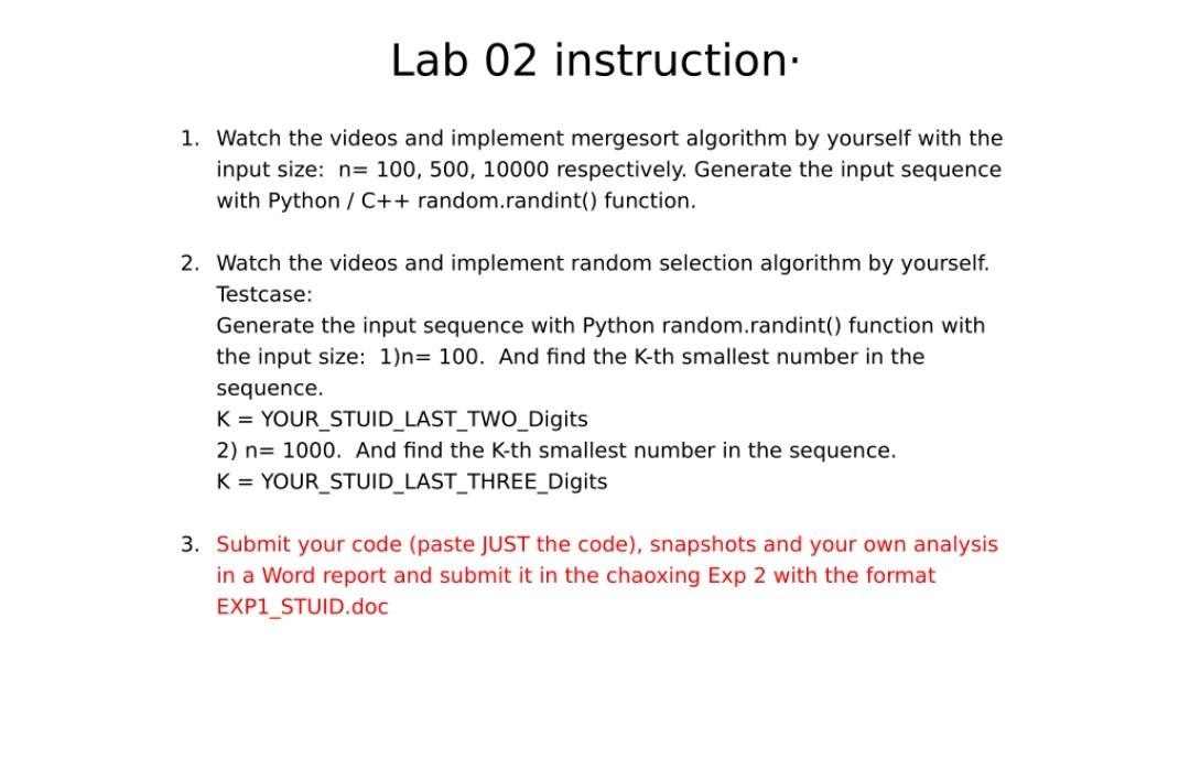 Solved 1 Watch The Videos And Implement Mergesort Algorithm