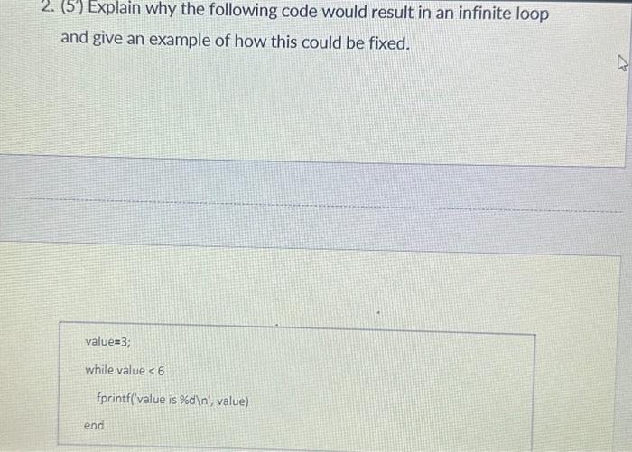 Solved 2. (5) Explain why the following code would result in | Chegg.com