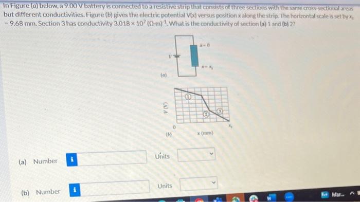 Solved In Figure (a) below, a 9.00 V battery is connected to | Chegg.com