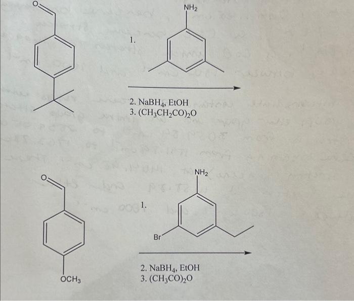 Solved 3. (CH3CH2CO)2O 2. NaBH4,EtOH 3. (CH3CO)2O | Chegg.com