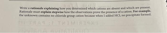 Write a rationale explaining how you determined which | Chegg.com