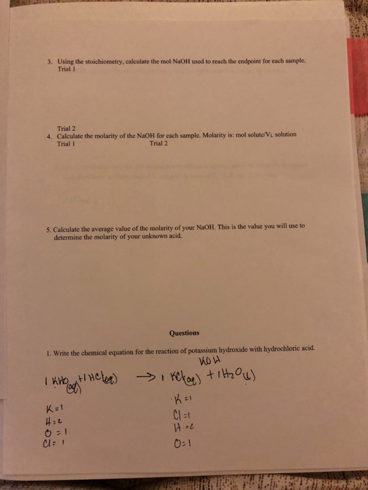 Solved Lab 12: Acid - Base Titration Report Part 1 | Chegg.com