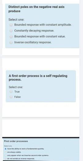Solved Distinct poles on the negative real axis produce | Chegg.com