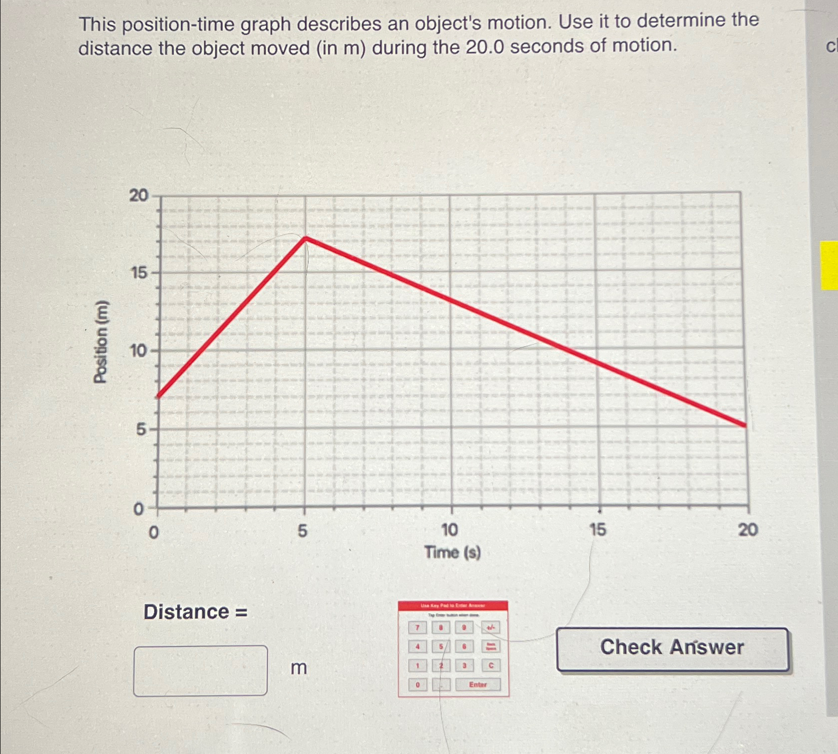Solved This position-time graph describes an object's | Chegg.com