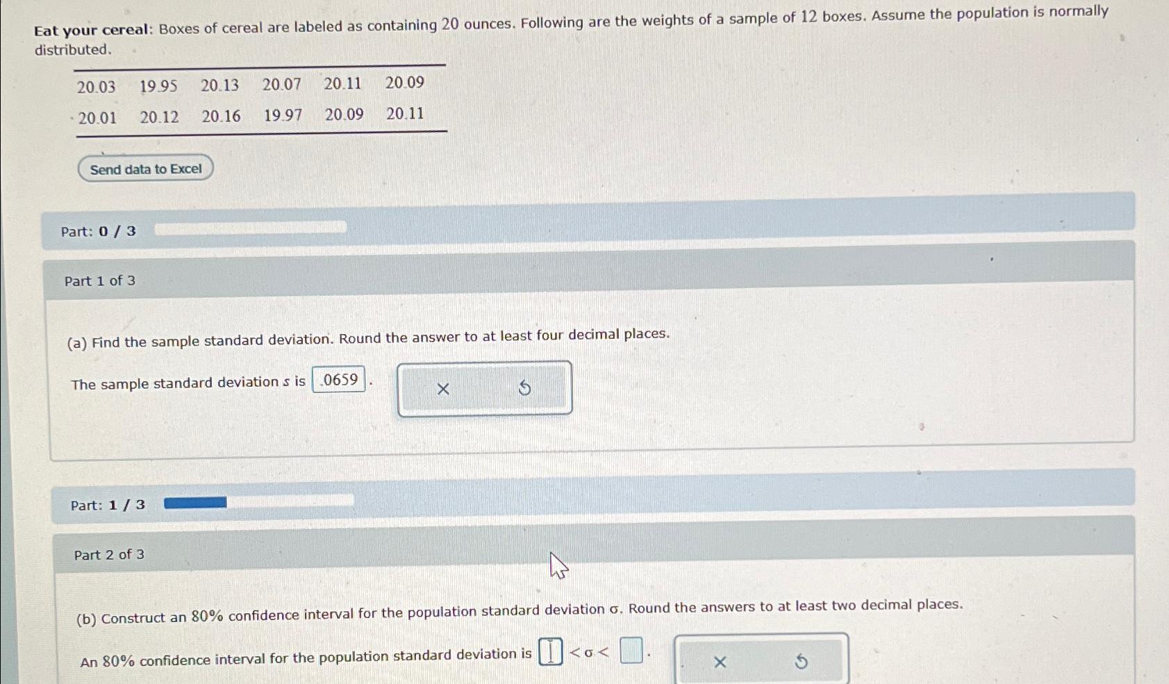 Solved I ONLY NEED PART B THANK U Eat your cereal: Boxes | Chegg.com