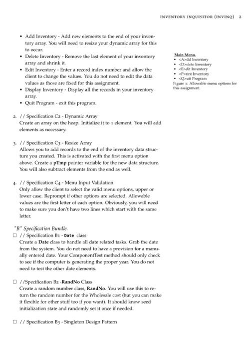 Solved PLEASE USE ALL SPECIFCATIONS INTO THE PROGRAM. BUNDLE | Chegg.com