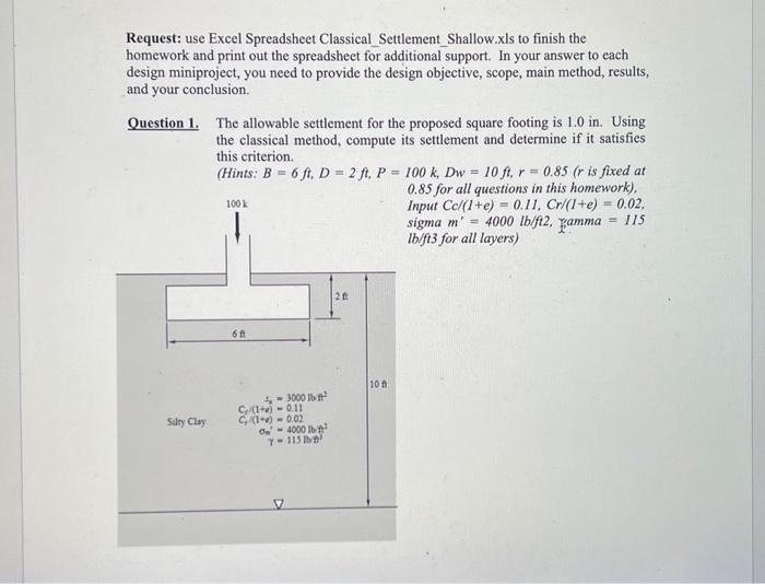 Solved Request: use Excel Spreadsheet | Chegg.com